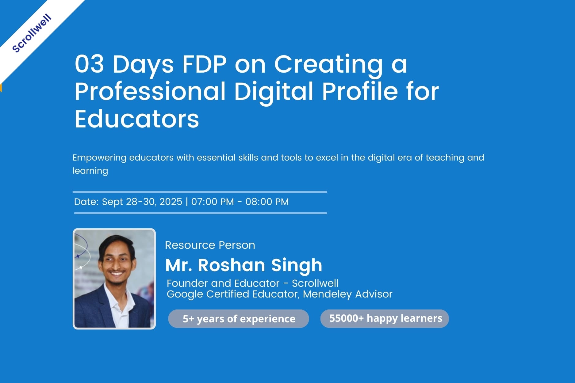 3-Day FDP on Creating a Professional Digital Profile for Educators ...